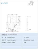 China PCB Terminal Accessories 10.3mm Center Space Quick Contactor Brass Copper Tin Plated for sale