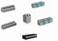 China 2P-28P Pitch 3.50mm 300v Spring Type Terminal Block 45 Degree Wire Inlet for sale