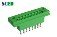 China Green Male Header Plug In Terminal Block 5.08mm 18A 300V PA66 2-22 Poles Flange for sale