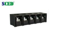 China Black 40A Barrier Terminal Block 2-18 Poles M4 Screw Brass PBT 600V Power Distribution for sale