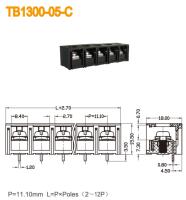 China Black 40A Barrier Terminal Block 2-18 Poles M4 Screw Brass PBT 600V Power Distribution for sale