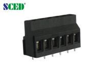 China Black PCB Screw Terminal Block Brass Euro Type 300V 10A 12-24 AWG 5.08mm Pitch for sale