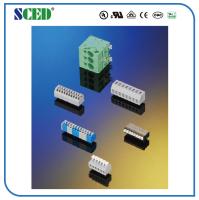 China Black PCB Screw Terminal Block Brass Euro Type 300V 10A 12-24 AWG 5.08mm Pitch for sale