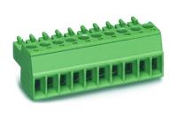 China 22-14 AWG Pluggable Terminal Block With 3000V AC/Minute Withstanding Voltage for sale