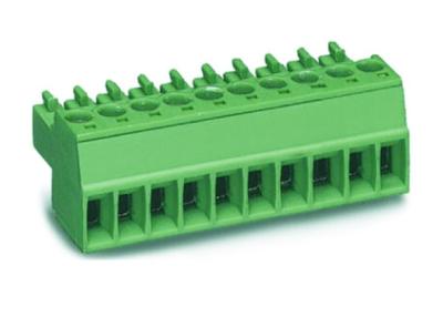 China 22-14 AWG Pluggable Terminal Block With 3000V AC/Minute Withstanding Voltage for sale