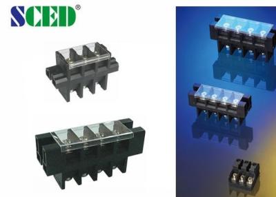 China 21mm Perforation Feed Through 180A Panel Mount Terminal Block With Plastic Cover for sale