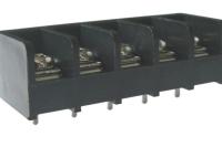 China 9.52mm Barrier Terminal Block 300V 20A 2-24 Poles Right Angle Wire Inlet PCB for sale