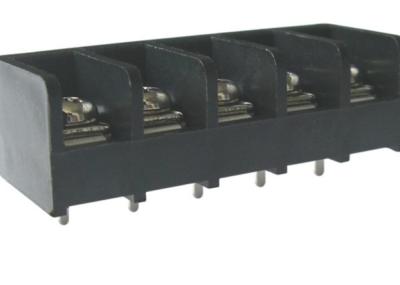 China 9.52mm Barrier Terminal Block 300V 20A 2-24 Poles Right Angle Wire Inlet PCB for sale