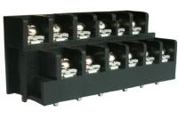 China Plastic PA66 Brass 20A Two Level Terminal Block Pitch 11mm for sale