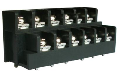 China Plastic PA66 Brass 20A Two Level Terminal Block Pitch 11mm for sale