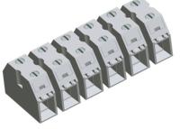 China 2-16 Poles 50A Feed Through Terminal Block Pitch 13.5mm Copper for sale