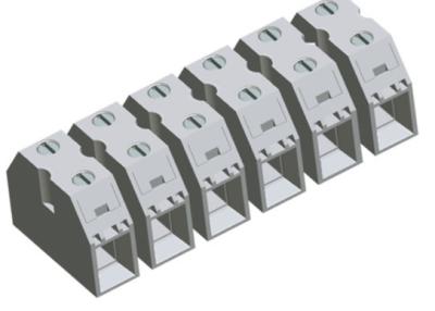 China 2-16 Poles 50A Feed Through Terminal Block Pitch 13.5mm Copper for sale