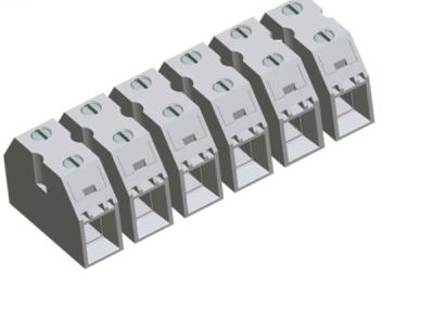 China 2-16 Poles 50A 600V Feed Through Terminal Block Pitch 13.5mm Copper PA66 for sale