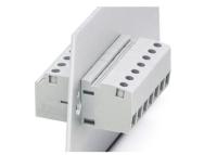 China Pitch 10.10mm Feed Through Terminal Blocks 65A 2P-24P Right Angle Wire Inlet for sale