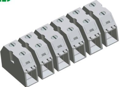 China Steel Screw 50A Feed Through Terminal Block Pitch 13.5mm 2-16 Poles Copper for sale
