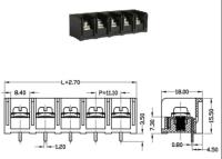 China 11mm Pitch 20A Barrier Terminal Block 2-12 Poles Brass PBT Black 600V for sale
