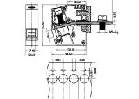 China Panel Mount 85A 600V Terminal Block UL94-V0 12.1mm Terminal Width for sale