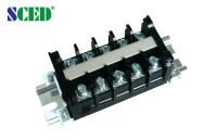 China 14.00mm Pitch Rail Mounted Barrier Terminal Block for PCB and Power Supply 600V 40A with UL94 V-0 Rating for sale