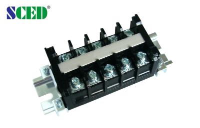 China 14.00mm Pitch Rail Mounted Barrier Terminal Block for PCB and Power Supply 600V 40A with UL94 V-0 Rating for sale