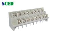 China Grey Double Level Terminal Block Barrier Connector 300V 7.62mm Pitch 4-20×2P Industrial Grade for sale