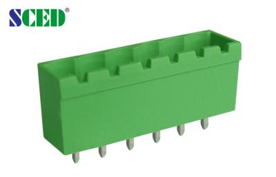 China Single Level 5.08mm Plug In Terminal Block 300V 18A Header with 1.4mm PCB Hole for sale