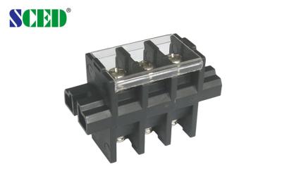 China Double Levels Panel Feed Through Terminal Block 2-24 Pin 600V 40A with UL94 V-0 PBT Housing for sale