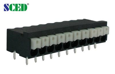 China 3.50mm Pitch 10A Spring Terminal Block for PCB - 2 to 28 Pole Options with UL94 V-0 Rating for sale