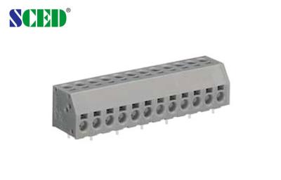 China 5.00mm Pitch PCB Spring Terminal Block 300V 10A - Right Angle & Vertical Wire Inlet Options for sale