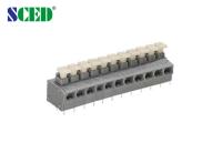 China Screwless Stainless Steel Spring Terminal Block PCB 5.0mm Pitch 300V/10A Rating for sale