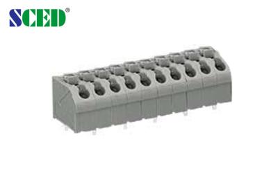 China Screwless PCB Spring Loaded Terminal Block 5.00mm Pitch 10A 2-24 Pin Industrial Connector for sale