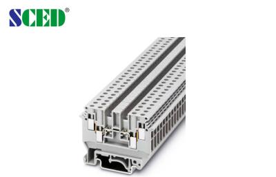 China 300V 32A DIN Rail Terminal Blocks 6.2mm Width for Industrial Electrical Applications with AWG 24-10 Compatibility for sale