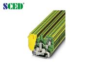 China Double Deck DIN Rail Terminal Blocks 6.2mm Width with AWG 30-10 Wire Range for Industrial Control Systems for sale