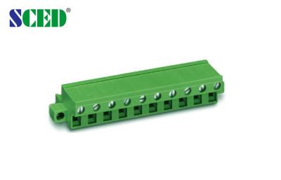 China 7.62mm Pitch Single Level Female Plug-In Terminal Block Connector 300V 18A, 2P-12P Configuration for sale