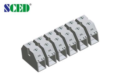 China 2-16 Poles Panel Mount Terminal Block 600V 85A Single Level Screw Connector for sale