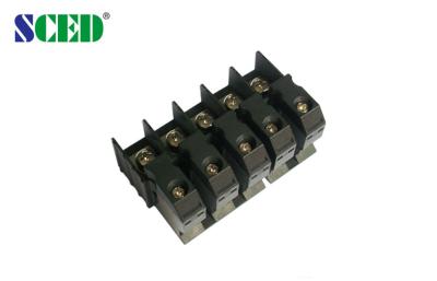 China 600V 60A Perforation Electrical Terminal Block with 12.7mm Pitch and 6mm² Wire Capacity for sale