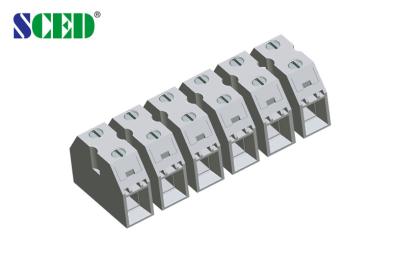 China 600V 50A Panel Mount Terminal Block with 13.50mm Pitch and Double Level Design for Industrial Power Distribution for sale