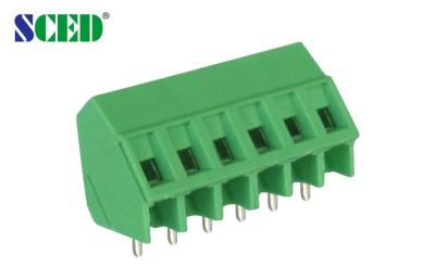 China Single Deck 5.08mm Pitch PCB Screw Terminal Block 300V 10A 2P-24P 12-26 AWG for sale