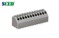 China 300V 5A Single Deck Spring Screwless Terminal Block with 3.50mm Pitch for 2P-28P Applications for sale