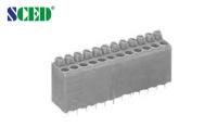 China 3.81mm Pitch PCB Spring Screwless Terminal Block 16-20 AWG 300V 10A 2P-28P Industrial Grade for sale