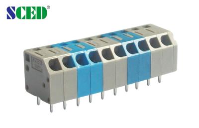 China 3.50mm Screwless PCB Spring Terminal Block 300V 10A 2P-28P for Industrial Power Applications for sale