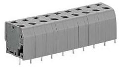 China 300V 12A 2P-16P Screwless Terminal Block with 7.62mm Spring Clamp for PCB Applications for sale