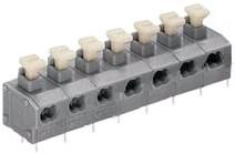 China Single Deck Screwless PCB Spring Clamp Terminal Block 7.62mm Pitch 300V 10A 2P-16P Configurations for sale