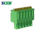 China 3.81mm Pitch Pluggable Terminal Block 300V 8A 2P-22P Screwless PCB Connector for sale