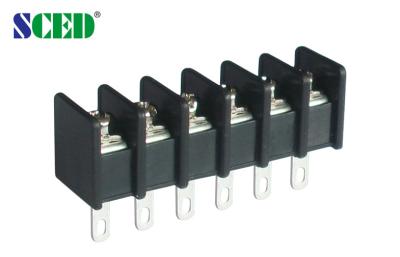 China Right Angle Barrier Terminal Block 300V 15A 7.62mm Pitch Power Terminal Blocks 2P-24P for sale