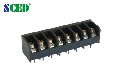 China 300V 15A Industrial Barrier Terminal Blocks With Right Angle Wire Inlet for sale
