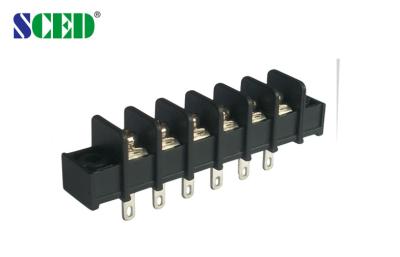 China 300V 20A Black Barrier Type Power Terminal Blocks 9.525mm Pitch PCB Mount for sale