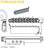 China Female Pluggable Terminal Block Connector 7.6mm Pitch 150V 8A 2x9 Poles PA66 for sale