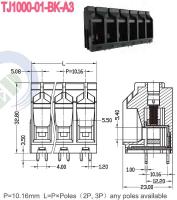 China 600V 10.16mm 57A Spring Terminal Block PA66 Brass Clamp Cage -40C to 105C for sale