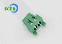 China 300V 10A M3 Screw 12-26 AWG Terminal Block Connector PA66 Insulation Green 5.08mm Spacing for sale