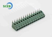 China 5.00mm Pitch 300V 10A PCB Terminal Block 2P-24P Right Angle Wire Inlet 12-26 AWG for sale
